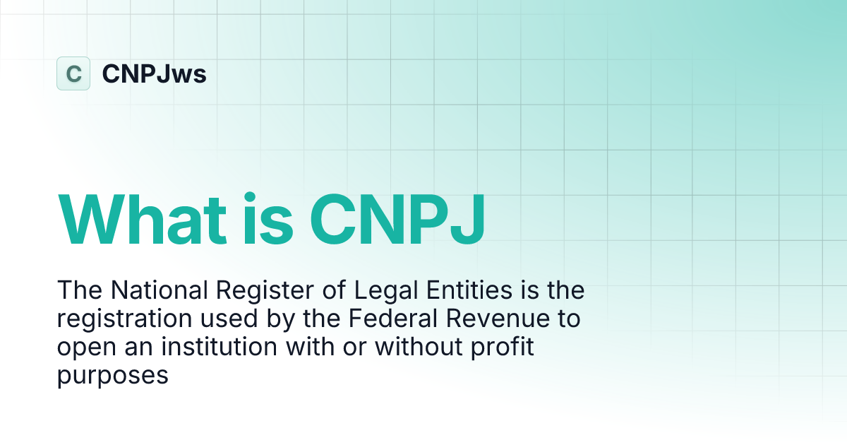 What is CNPJ | English | CNPJws