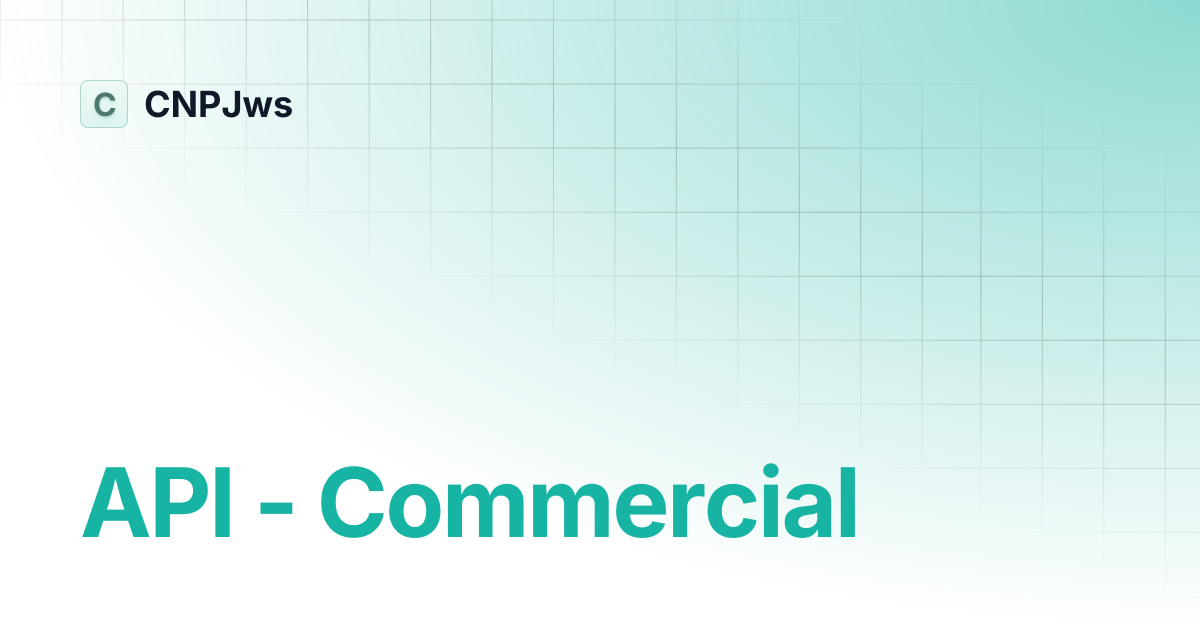 API - Commercial | English | CNPJws